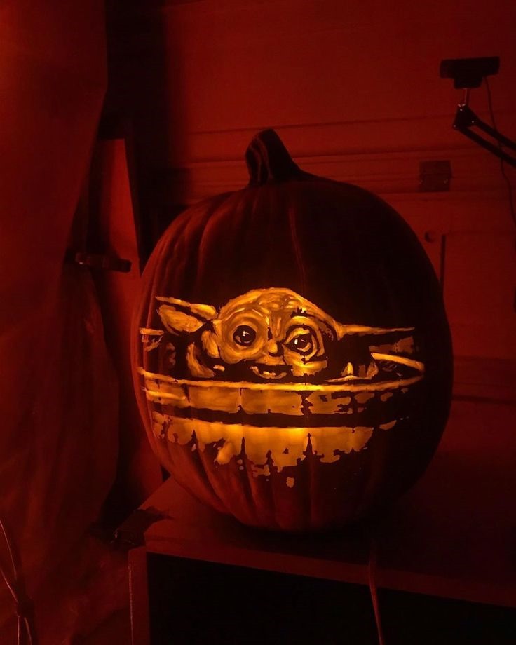 Sensational Baby Yoda Pumpkin Between The Pages Blog