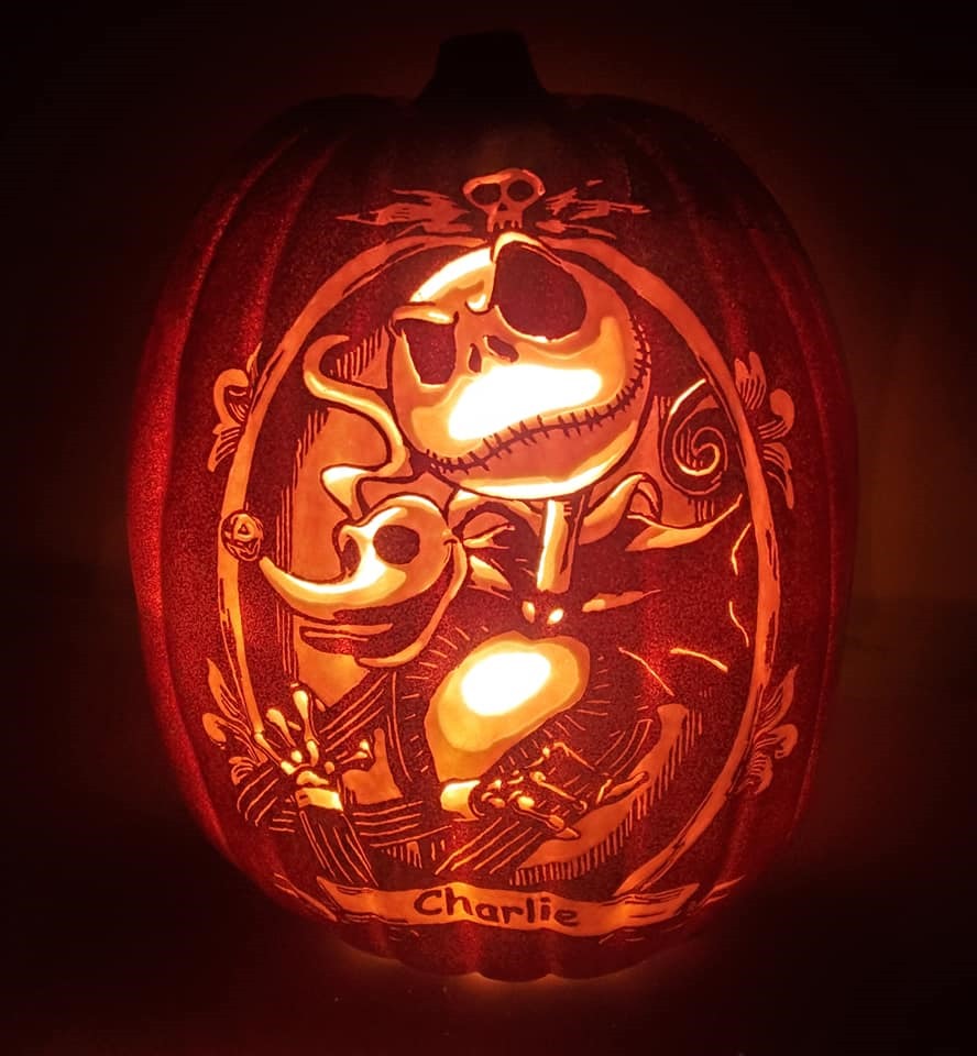 Wonderful Jack Skellington And Zero Pumpkin Carving Between The Pages 